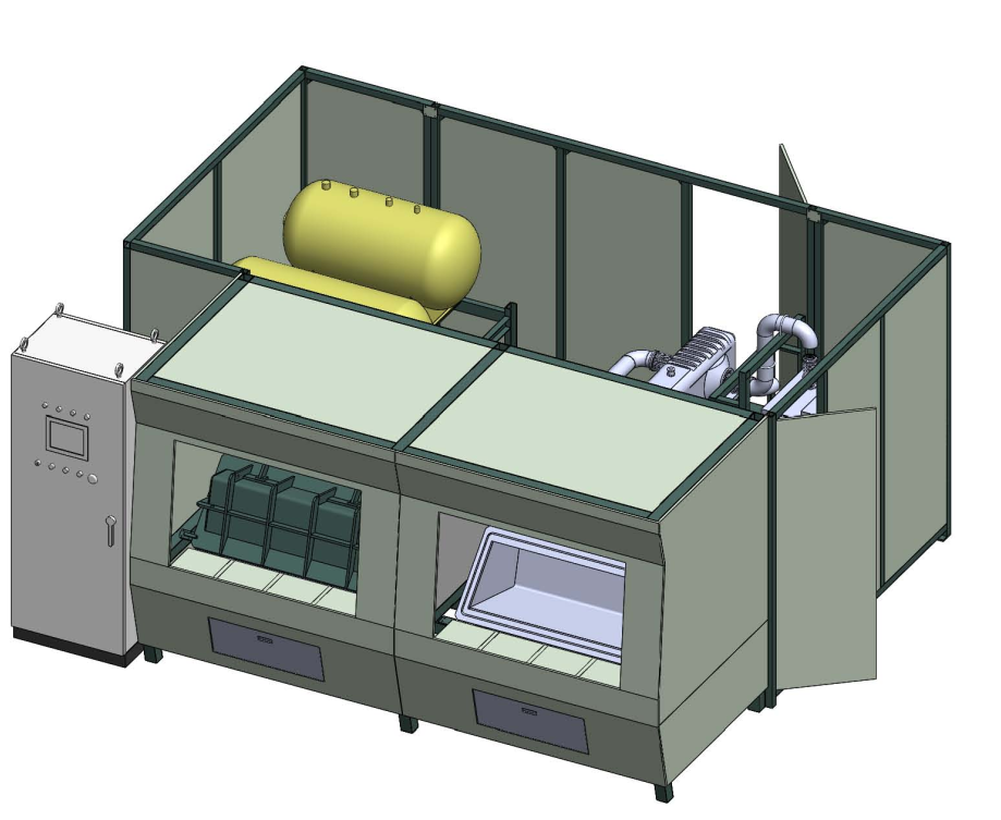 Vacuum chamber helium leak detecting system used in automotive ...